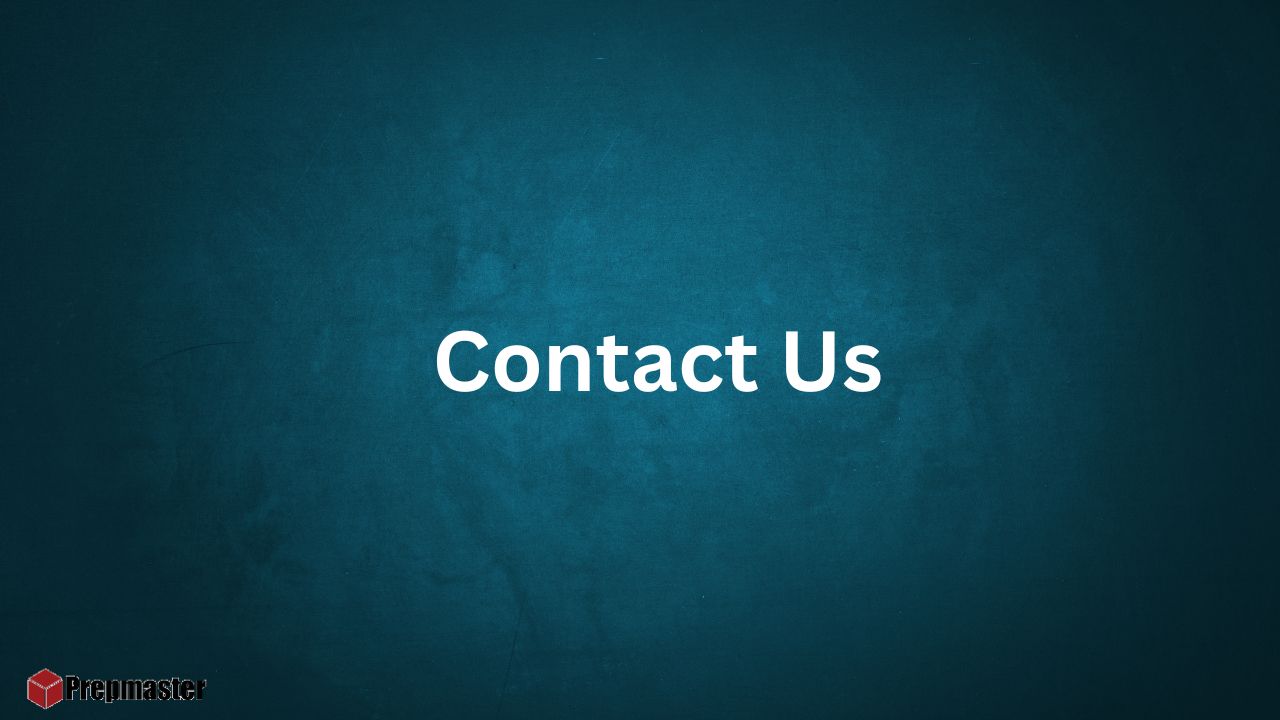 Contact Us - Prep Master